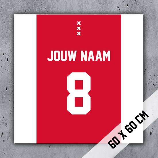 Ajax - Schilderij - Voetbal Poster op Dibond - Muurdecoratie - 60 x 60 ...