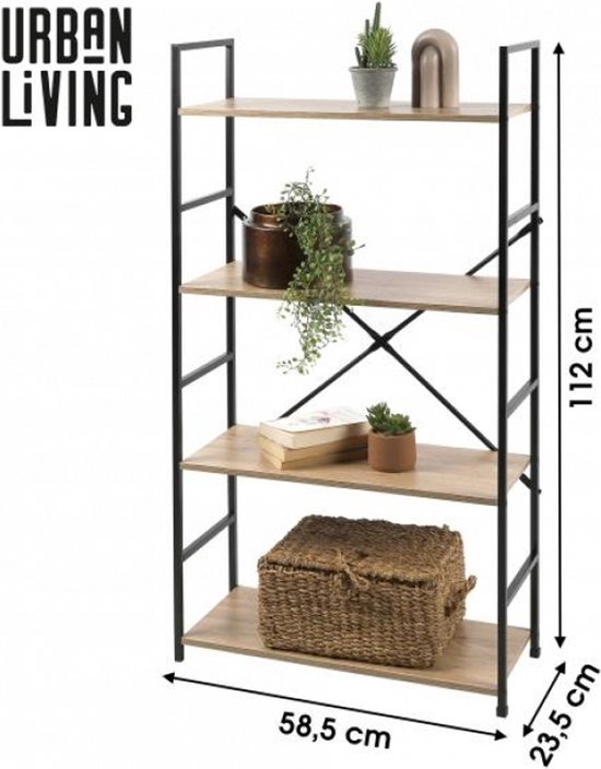 Wandkast - Boekenrek - Staand Rek - 4 Planken | bol