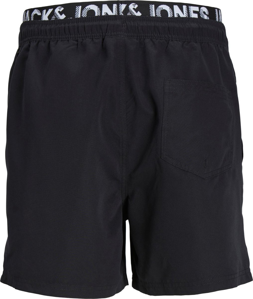 Jack & Jones Plus Size Zwemshorts Heren JPSTFIJI Dubbele Waistband Zwart - Maat 44 -... | bol.com
