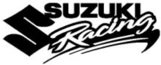 suzuki motorsticker autosticker muursticker zwart set van 2 18x7 | bol