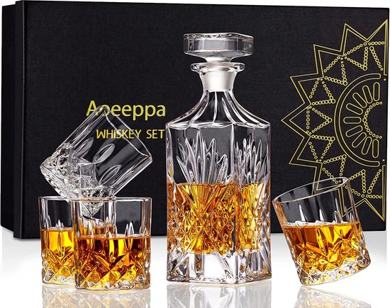 karaf / crystal glass / Set for Whisky Glasses - BarCraft Grinded glass ...