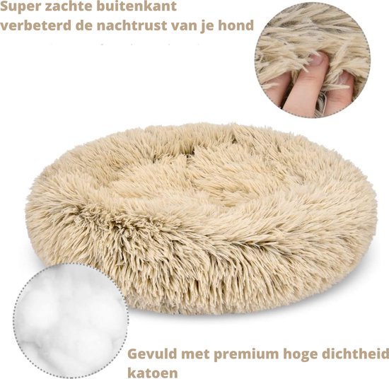 Donut Hondenmand - Zacht en Luxe Hondenkussen - Wasbaar - Fluffy ...