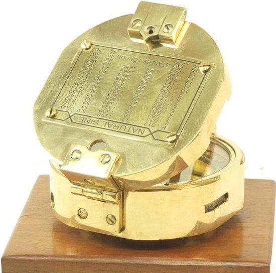 Denza - Kompas messing inclusief houten kistje POR13700 – spiegelkompas ...