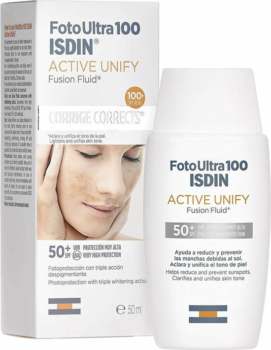Gezichtszonnecrème Isdin Foto Ultra 100 Active Unify Anti Donkere ...