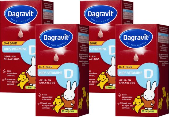 Dagravit Kids Vitamine D olie - Vitaminen - 25 ml 4 pack | bol