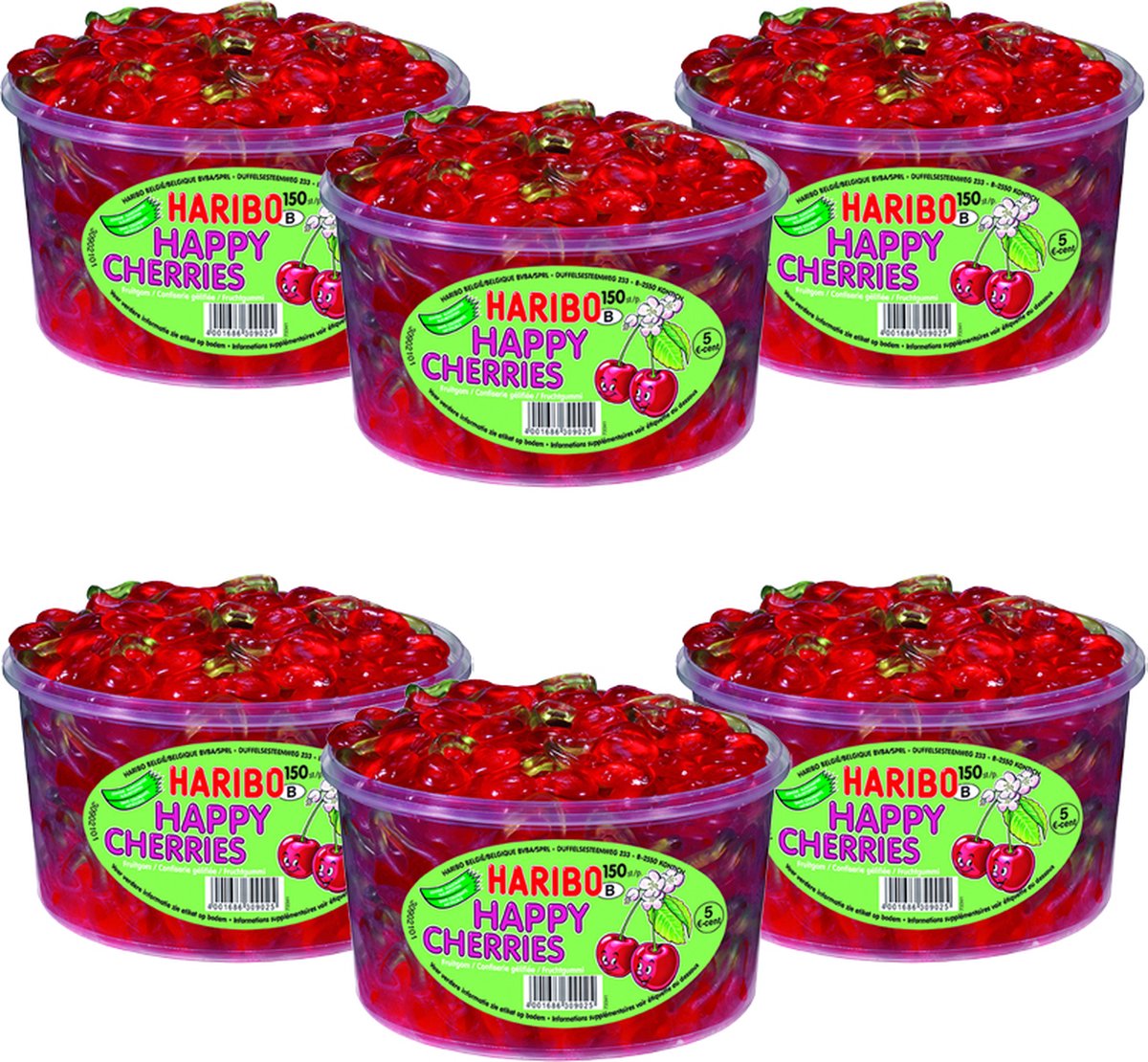 Haribo Kersen - silo 150 stuks - Doos 6 silo's | bol