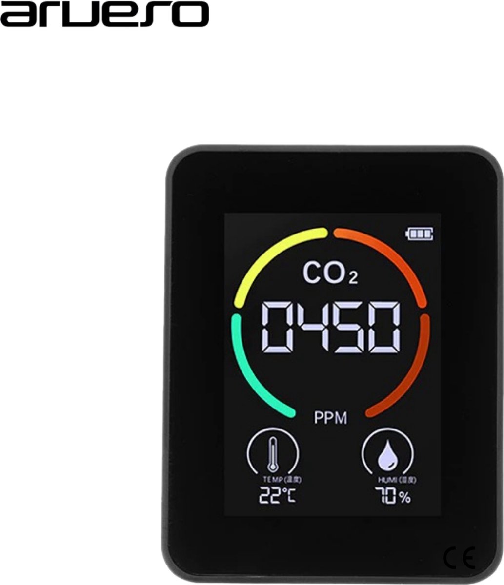 Arveso Koolmonoxide Meter - rookmelder - co2 meter - co melder ...
