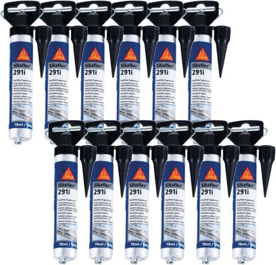 Set van 12 SIKA Sikaflex 291i marine kit - Zwart - Mini navulling 70ml ...