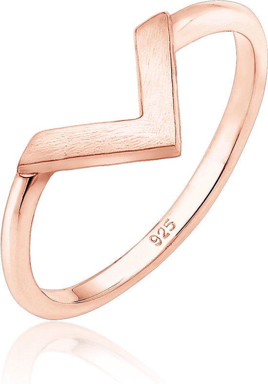 Elli Dames Ring Dames V Vorm Basic Trend in 925 Sterling Zilver | bol