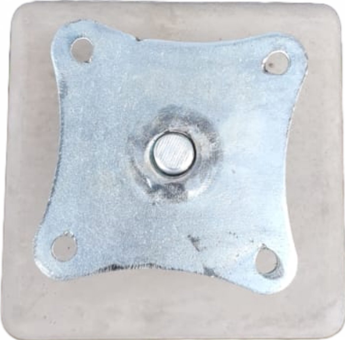 Grijze betonpoer INCLUSIEF stelplaat - 15 x 15 x 50 cm - Grijs ...