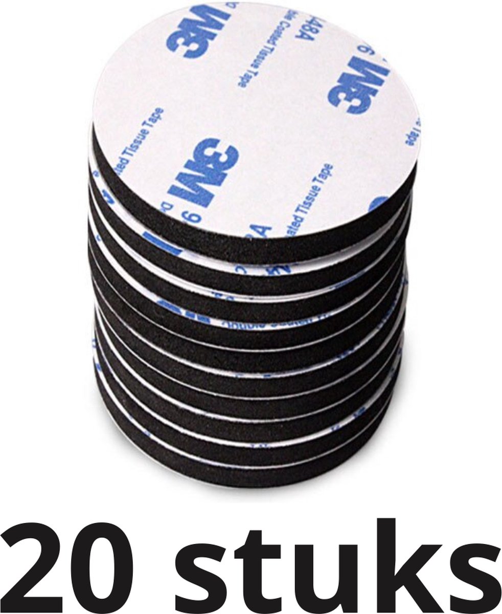 Dubbelzijdige Plakkers 3M - 20 STUKS - 3 cm doorsnee - Rond - Stickers ...