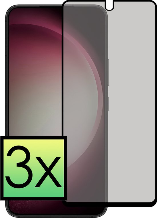 Screenprotector Geschikt voor Samsung S23 Screenprotector Privacy Tempered Glass... | bol
