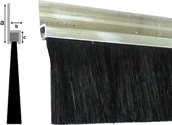 Deurborstel - Stripborstel - Afdichting met borstel - 90 cm - met ...