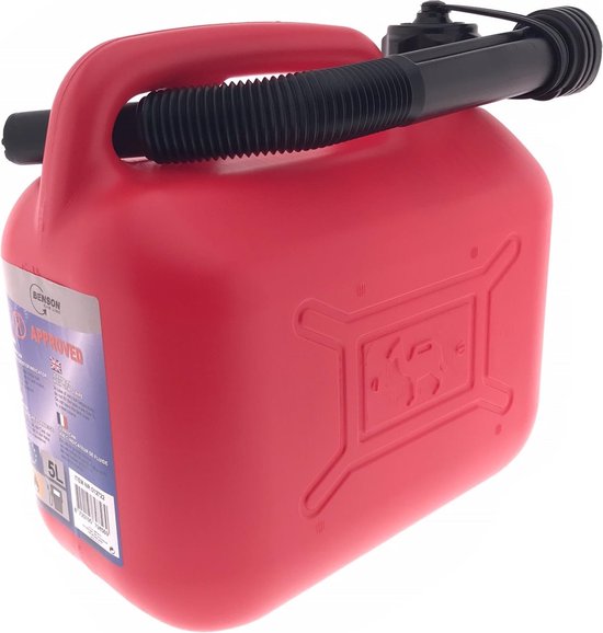 Benson Jerrycan met Vloeistofindicator - 5 Liter - Rood | bol