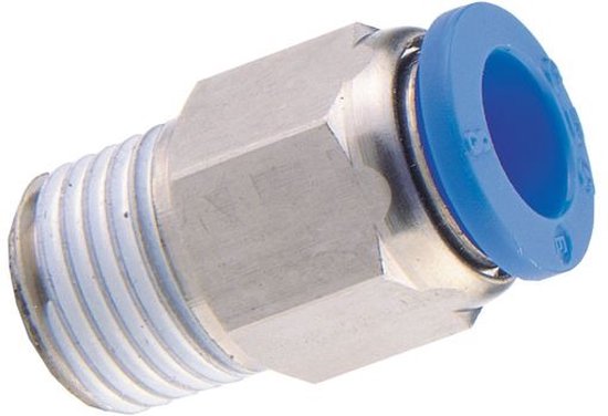 2x Rechte inschroef insteekkoppeling 8 x R1/8" - 15 bar | bol