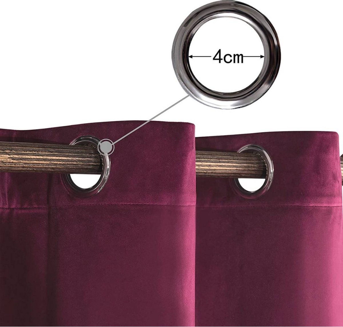 Kamyra® Gordijnen - 2 stuks - Velvet - Gordijnroede/Gordijn/Vitrage ...