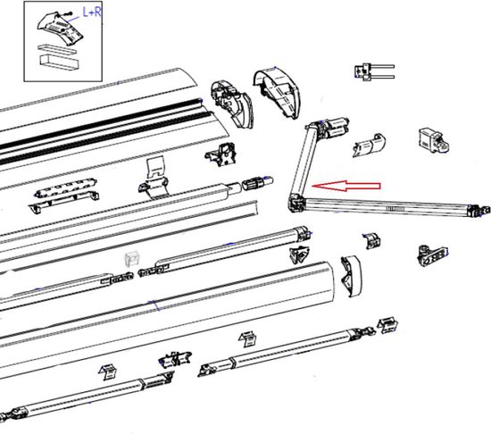 Thule RH Spring Arm 6300 2.60mtr | bol