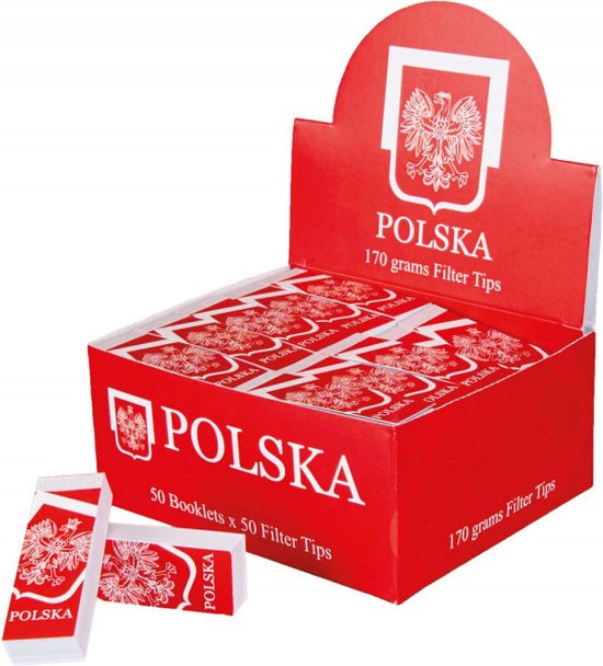 Polska Filter Tips - Filter tips - Filter tip books - 60x20mm - Doos 50 ...