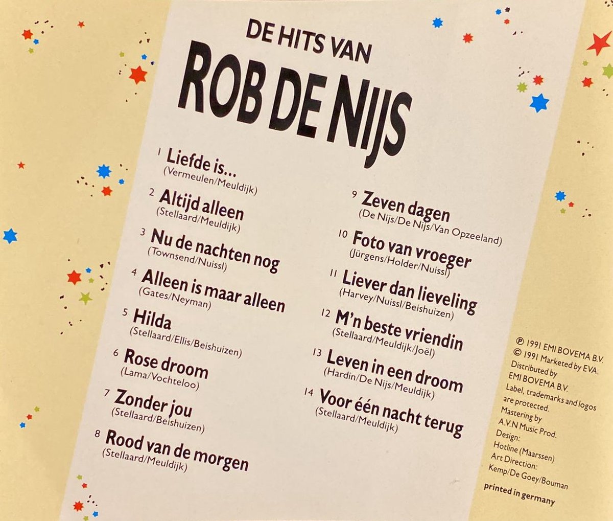 De Hits Van Rob de Nijs, Rob De Nijs | Muziek | bol