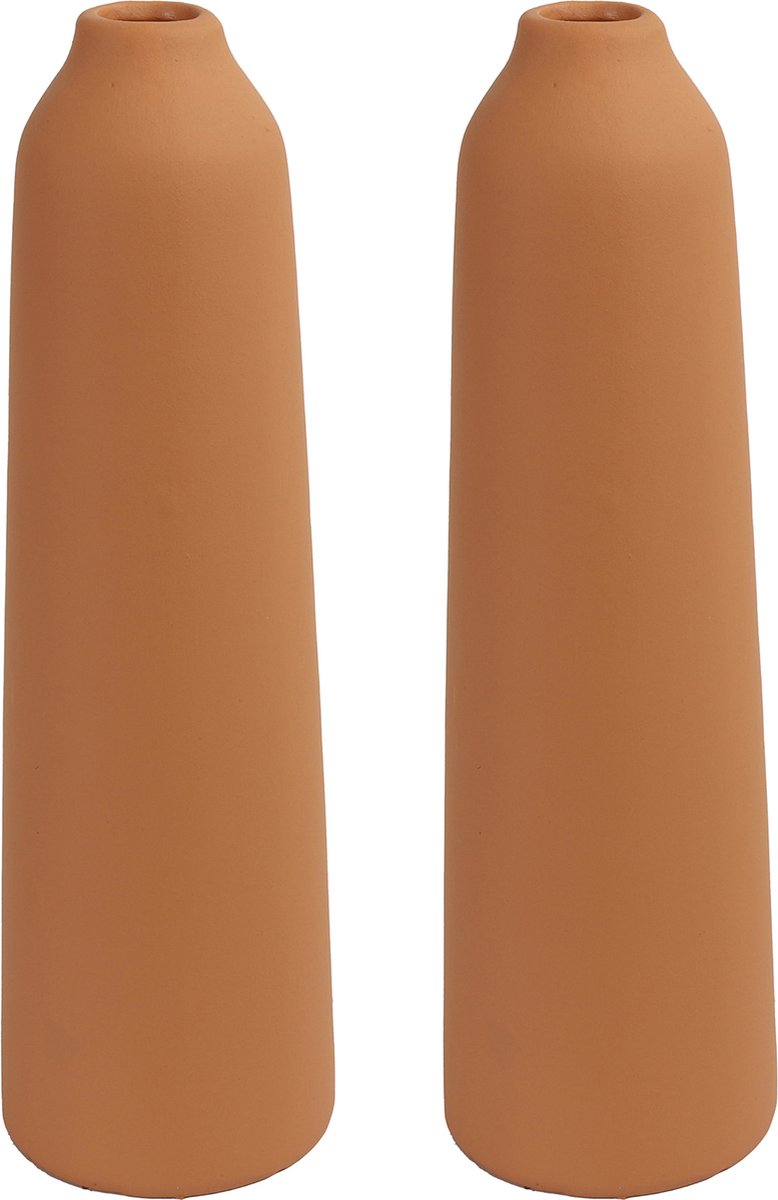 Vase à Fleurs Countryfield 2x Pièces Terre Cuite Rouge D9 X D31