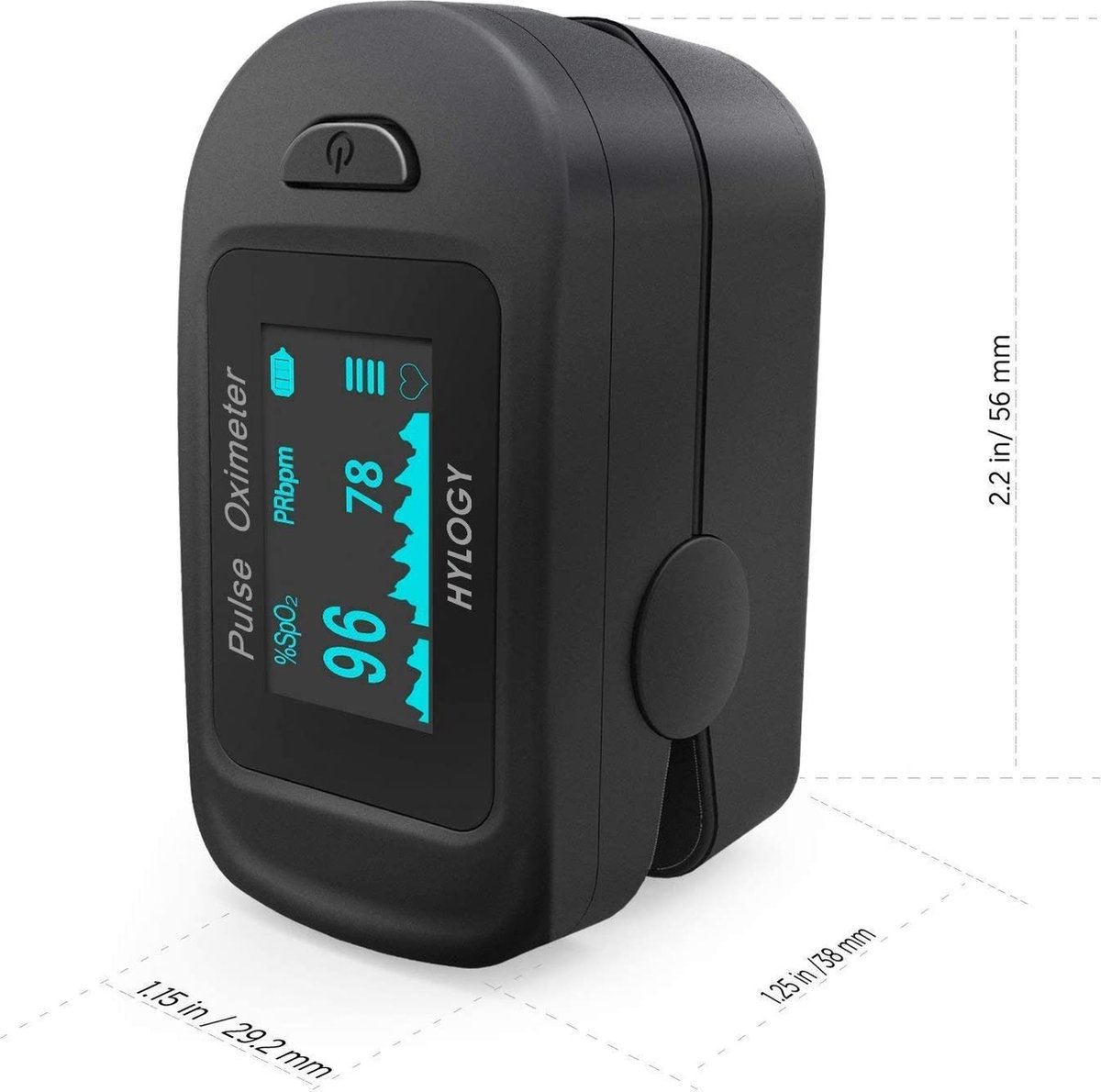 HYLOGY MD-H32 Saturatiemeter Zuurstofmeter Vinger - Oximeter - CE ...