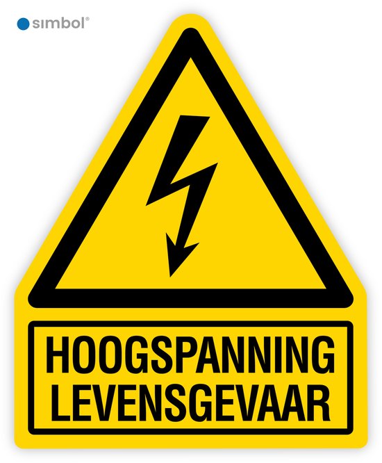 Simbol® - Stickers Gevaarlijke Elektrische Spanning - Hoogspanning ...