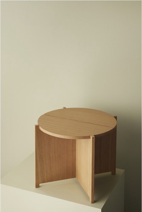 HÜBSCH INTERIOR - DASH ronde eiken bijzettafel FSC® - ø55xh40cm | bol