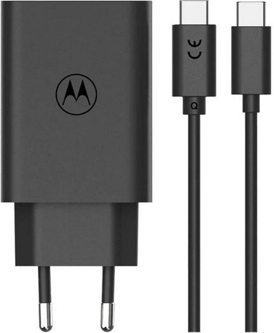 Motorola TurboPower 68W Thuislader met USB-C Kabel - Zwart | bol