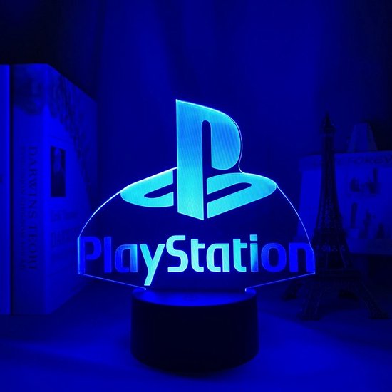 Game LED Lamp - 16 kleuren - 3D Game Light - Playstation logo ...