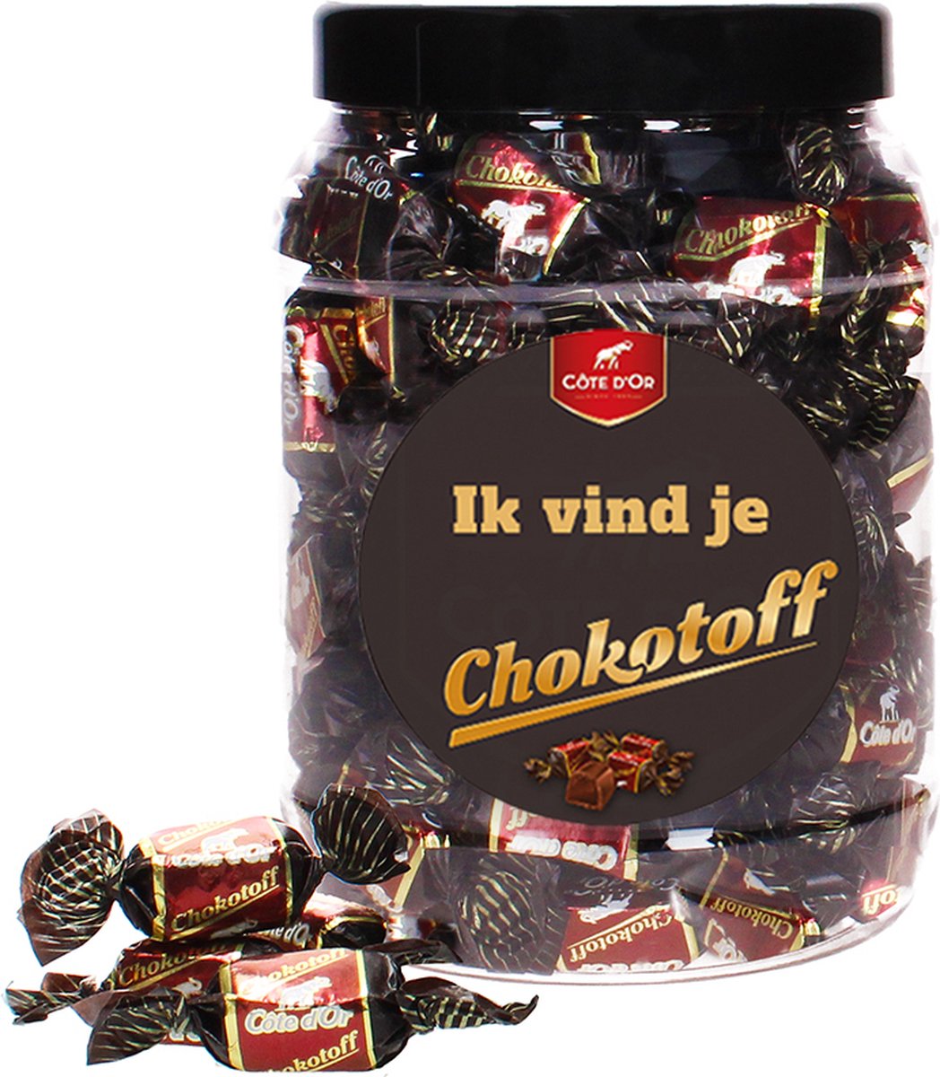 Côte d'Or Chokotoff met sticker "Ik vind je Chokotoff" - 800g | bol