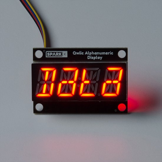 Qwiic Alphanumeric Display - Red Sparkfun SPX-16427 | bol.com