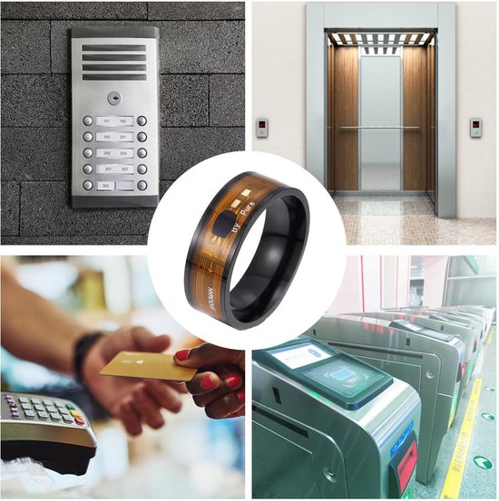 nfc - smart ring - circuit ontwerp ring - circuit design ring - maat 6 ...