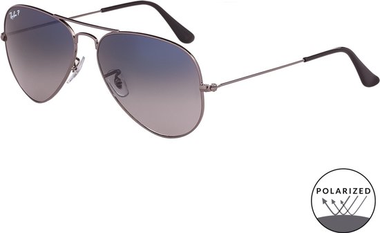 Ray-Ban RB3025 004/78 - Aviator (Gradient) - zonnebril - Staalgrijs / Blauw/Grijs... | bol.com