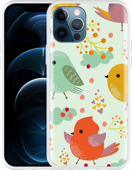 Apple iPhone 12 Pro Hoesje Cute Birds - Designed by Cazy | bol.com