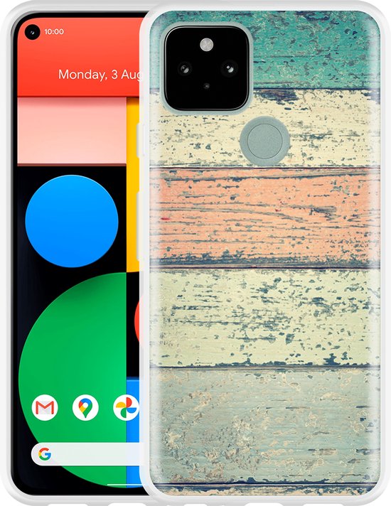 Google Pixel 5 Hoesje Steigerhout - Designed by Cazy | bol.com