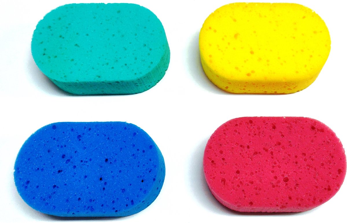 Rojafit Bad- en Douche Spons - Voordeelset 3 Stuks - 3 verschillende ...