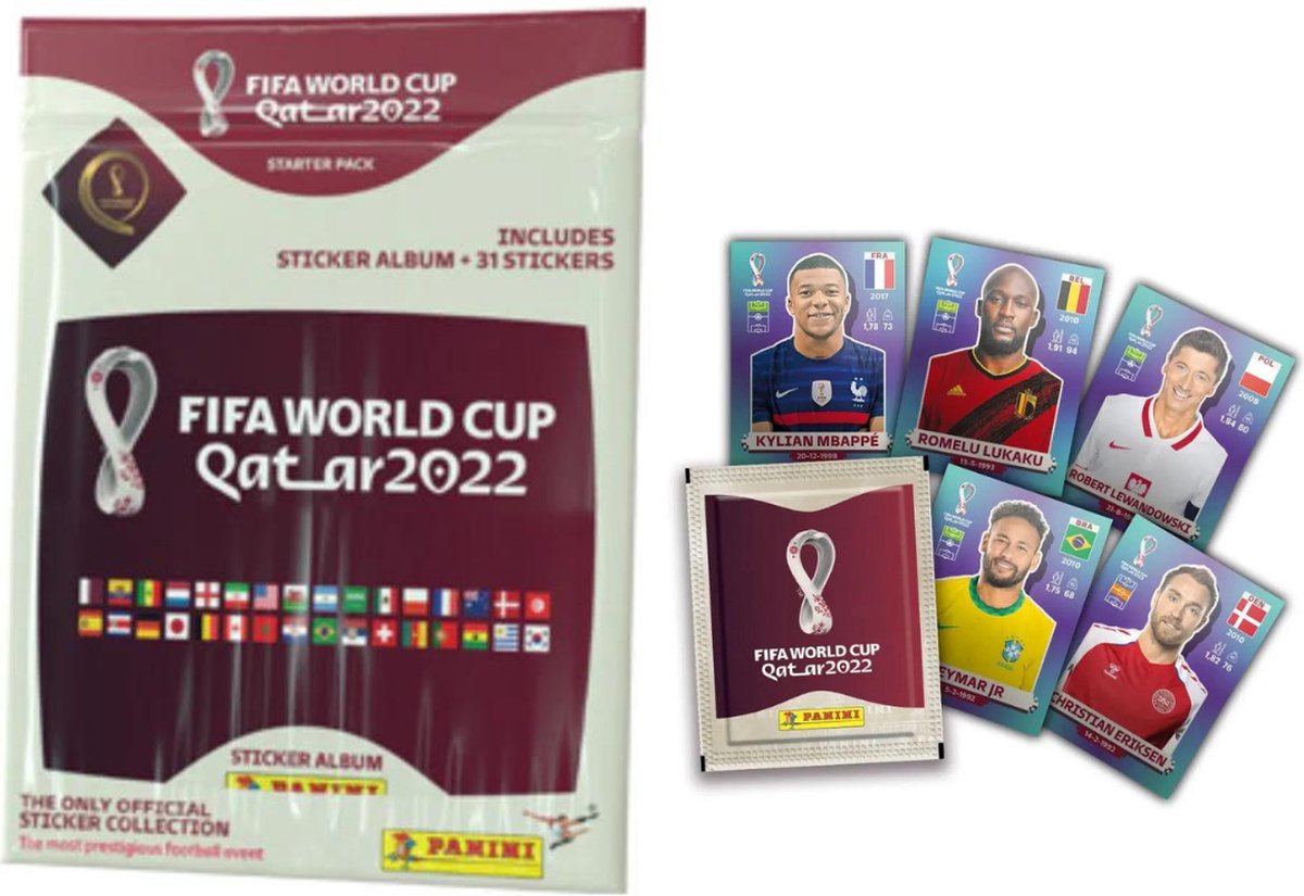 Starter Pack – Panini World Cup 2022 Stickers Qatar Internationale versie | Games | bol.com