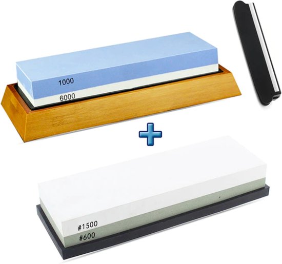 MYVIT® Luxe Dubbelzijdige Messenslijper - Wetsteen - Slijpsteen - Luxe ...
