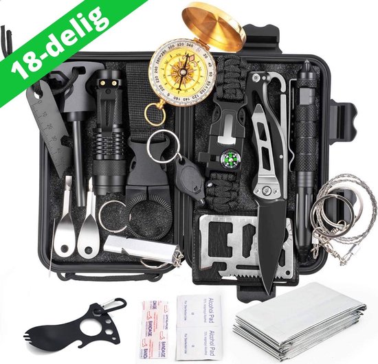 Ultimate Survival Kit - Compleet 18 delig | Outdoor Camping Backpacking ...
