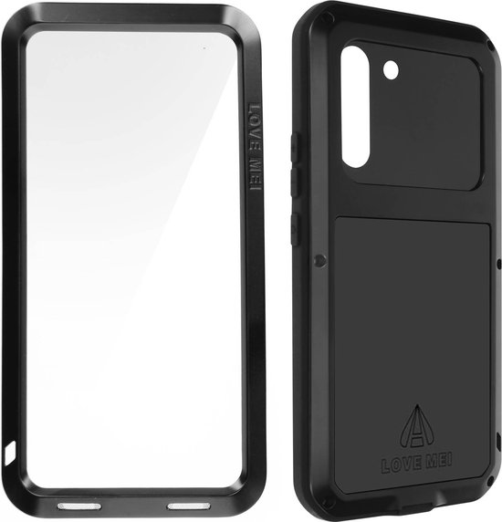 Geschikt voor Samsung Galaxy S22 Hoesje Anti-val 1.8m Gehard Glas, Love Mei – Zwart | bol