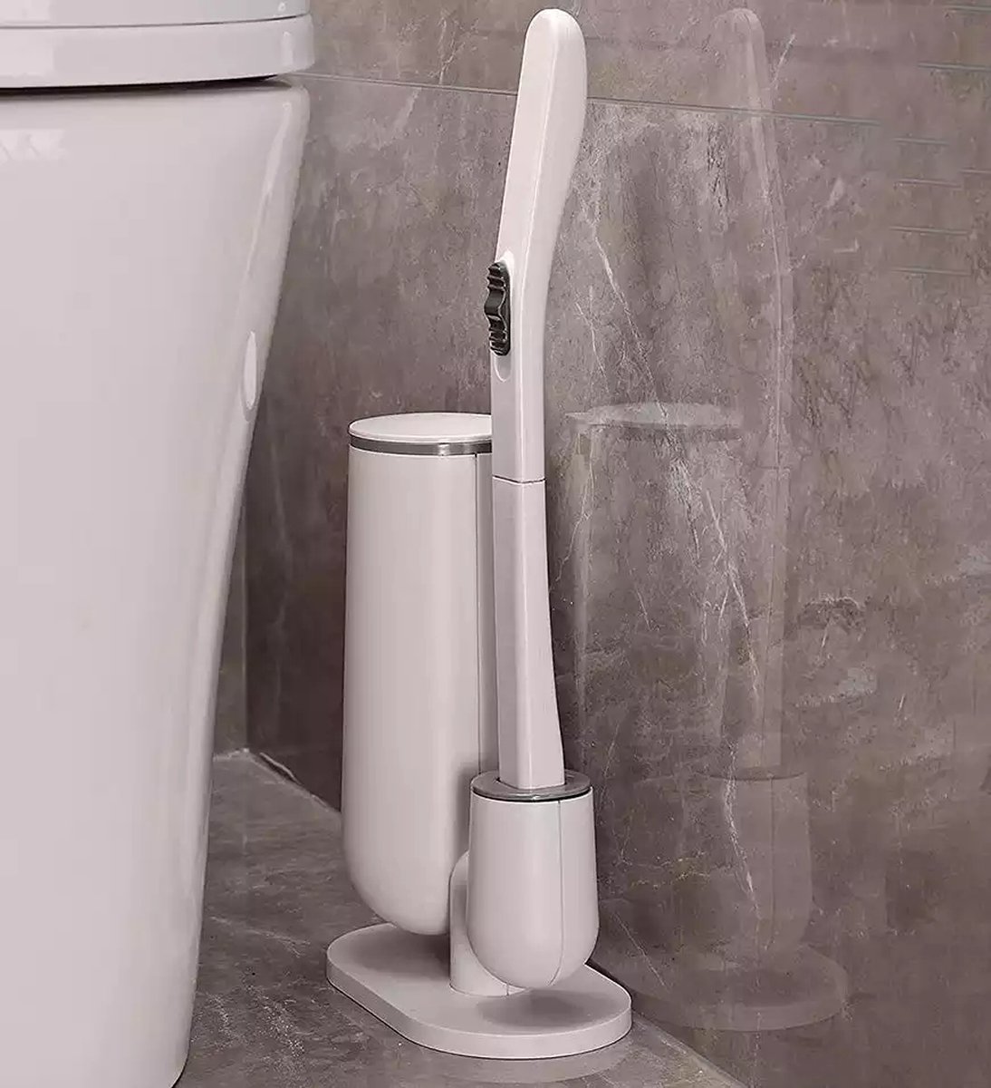 LaNicole WC Borstel Met Houder Vrijstaand - Hygiënische Toiletborstel ...