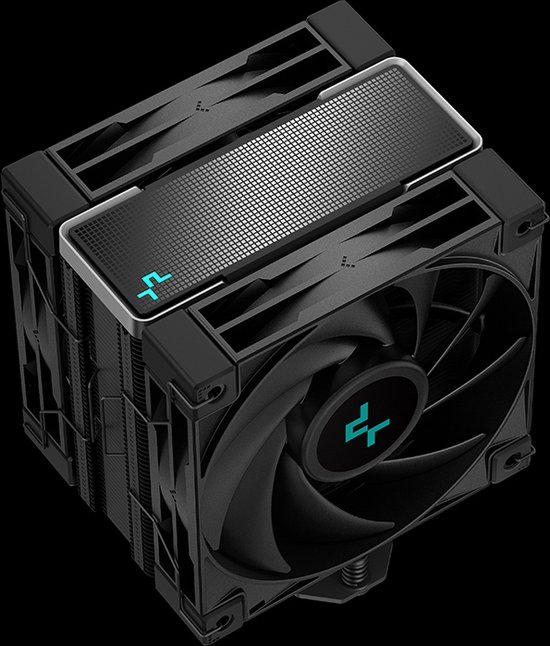 DeepCool AK400 Zero Dark Plus 4x Heat Pipe All Black Single Tower CPU ...