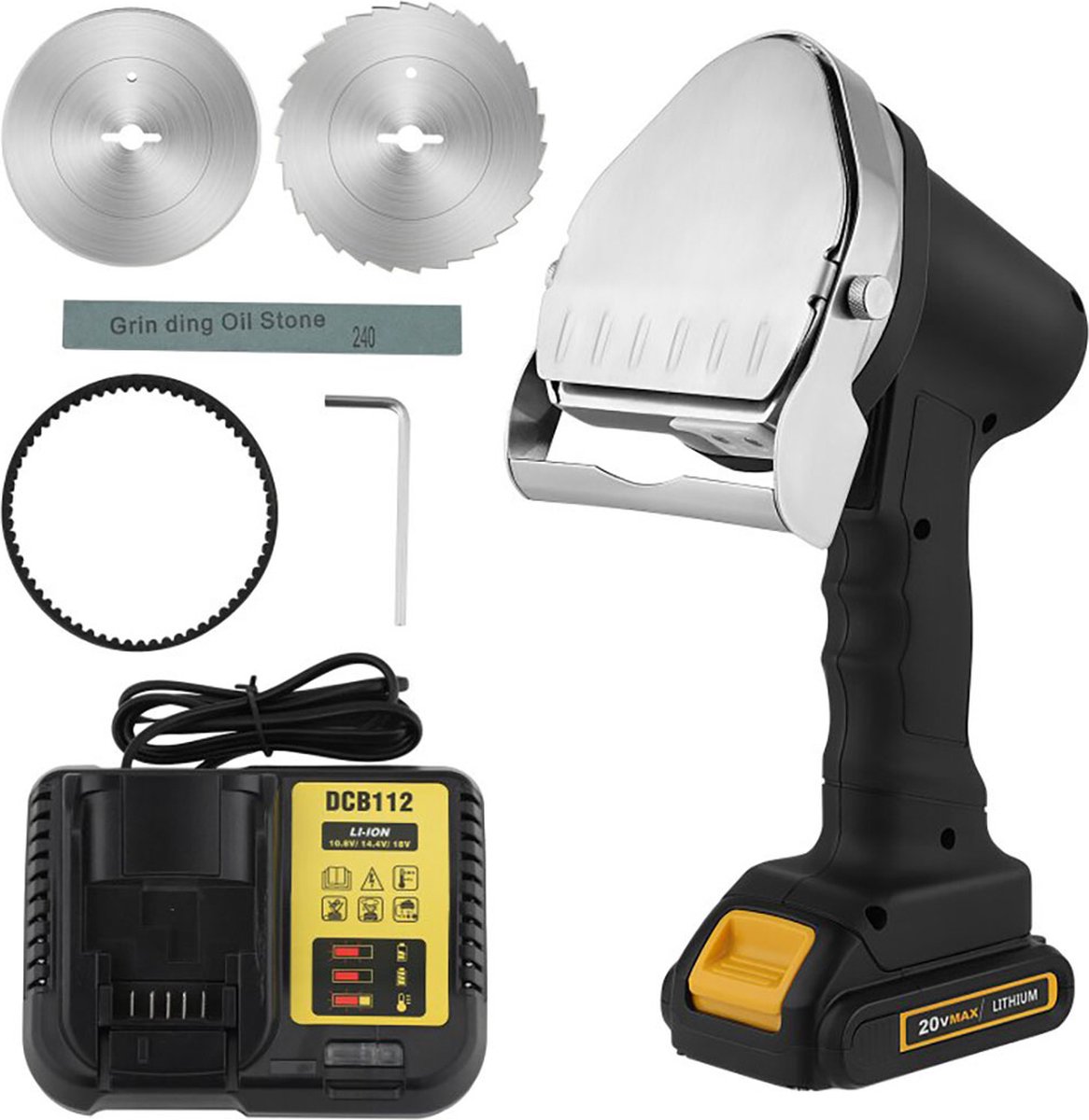 Kebabsnijder Draadloos - Kebab Slicer Mes Met 2 Extra Blades – Met Accu ...