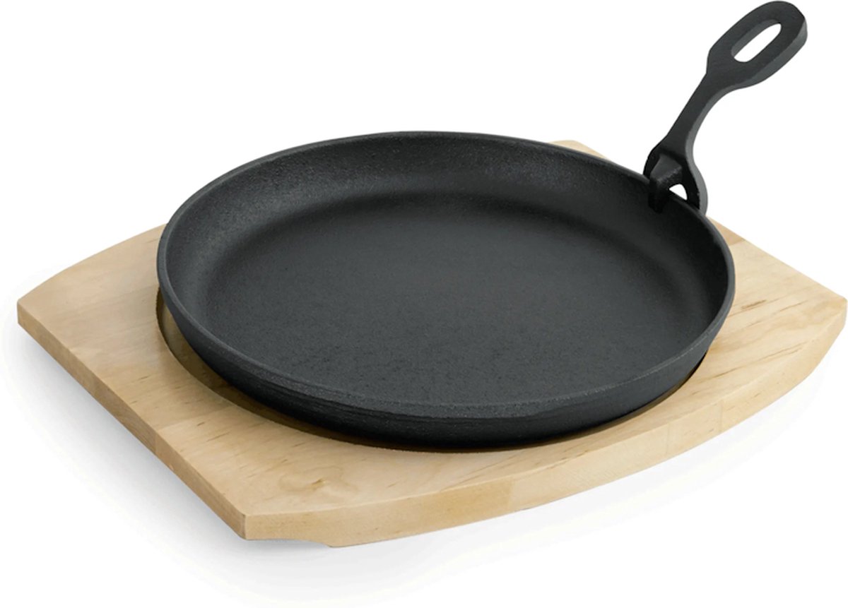 WAS Germany Gietijzeren ronde pan met afneembar handvat en onderzetter ...