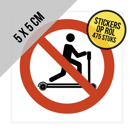 Stickers op rol | Pictogram | Niet met palletwagen rijden | 5 x 5 cm ...