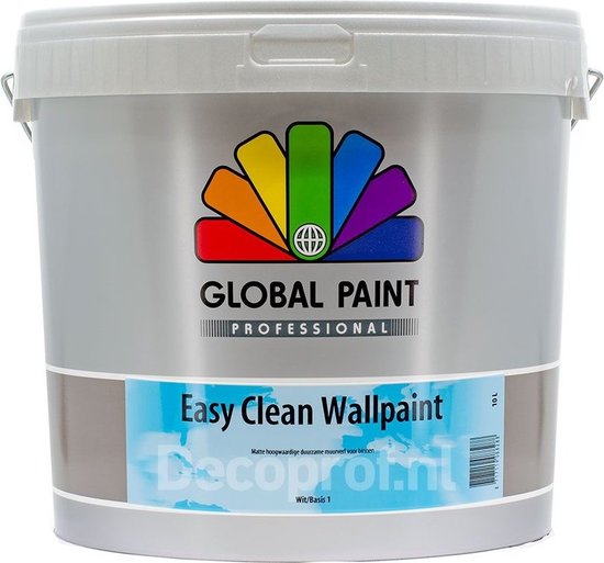 Global Paint Easy Clean Wallpaint Wit 1L | bol.com