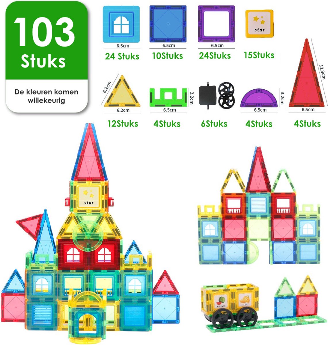 Bolture Magnetische Bouwstenen - Magnetische tegels - Magnetic Tiles ...