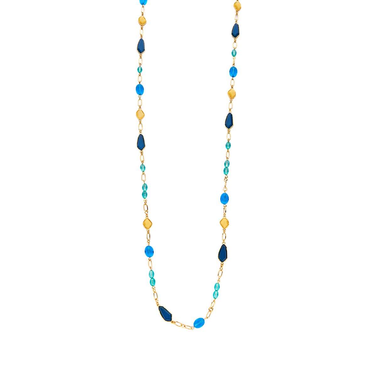 Les Cordes - Halsketting - Collier - XAVERALANG - Kleur Blauw - Metaal ...