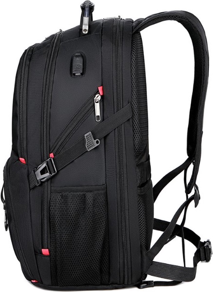 VMCA Rugzak Met Laptopvak - 17.3 inch Laptop Rugtas - 45L - Zwart | bol