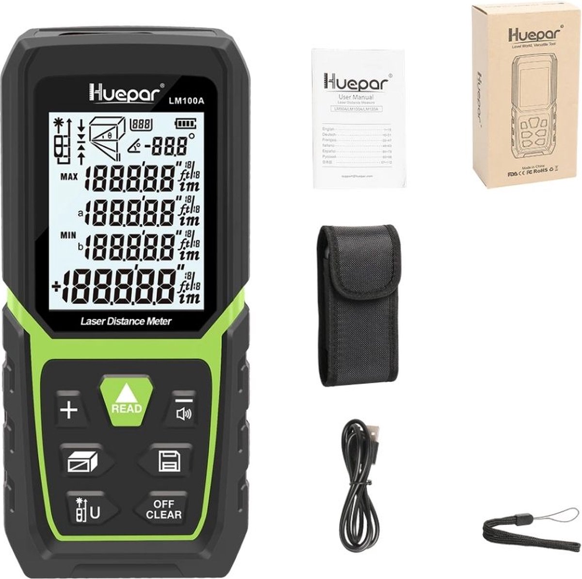 Laser Afstandsmeter 100M | Laser Afstand Meter | Afstandsmeter ...